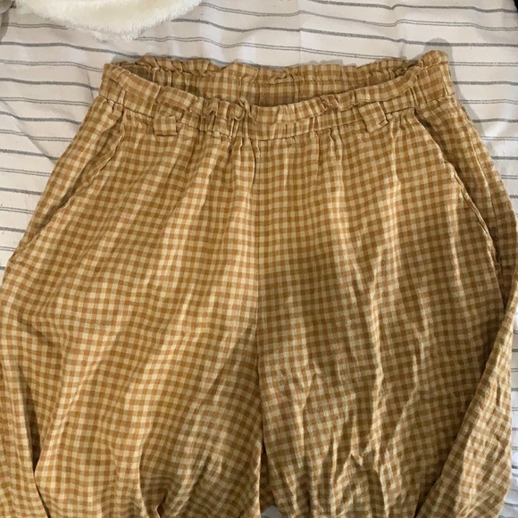 Pants & Jumpsuits | Yellow Checkered Pants | Poshmark